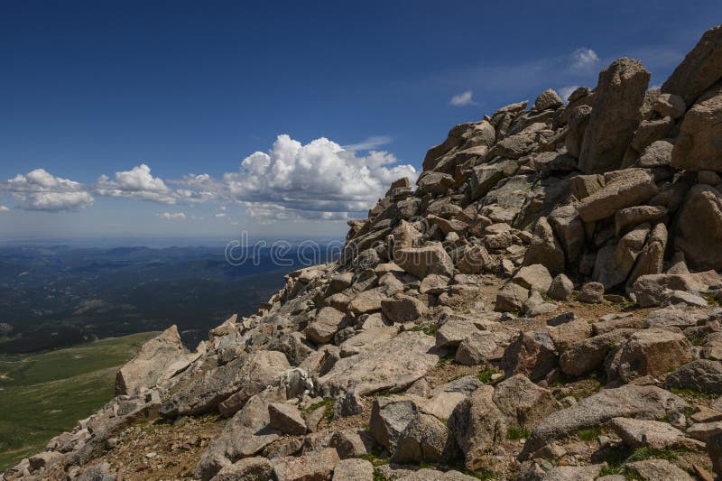 Overview of the Valley from Mount Evans Stock Photo - Image of scenery ...