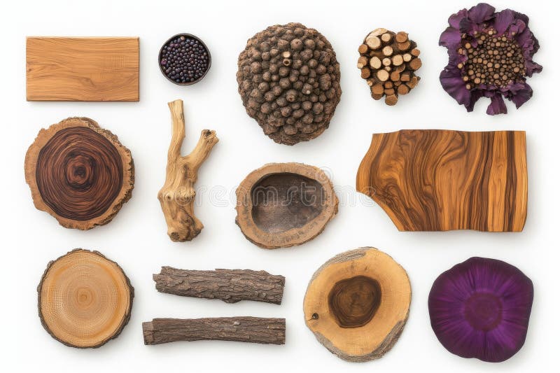 An Overview of Various Wood Veneer Samples Displaying Diverse Grain ...