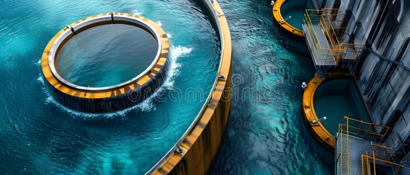 Overview of a Water Treatment Plant. Concept Water Sources, Intake ...