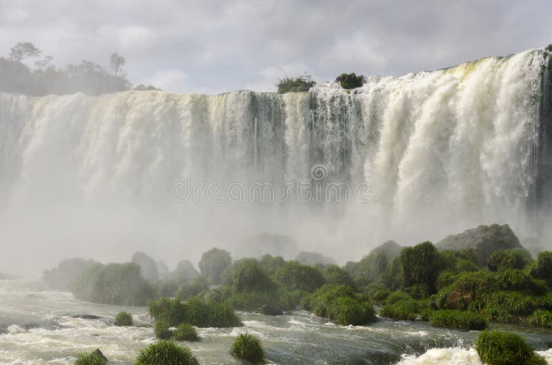 Overview of Waterfall Iguacu Stock Photo - Image of famous, iguacu ...