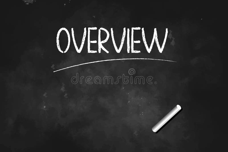 Overview Written with Chalk on Blackboard Vector Illustration Icon Logo ...