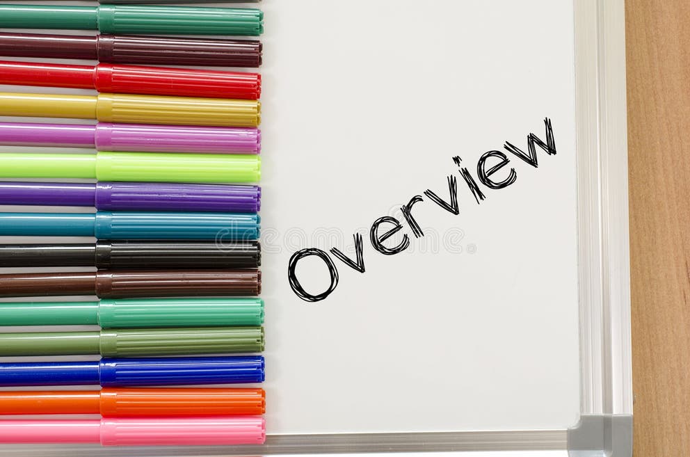 Overview Written on Whiteboard Stock Photo - Image of evaluation ...