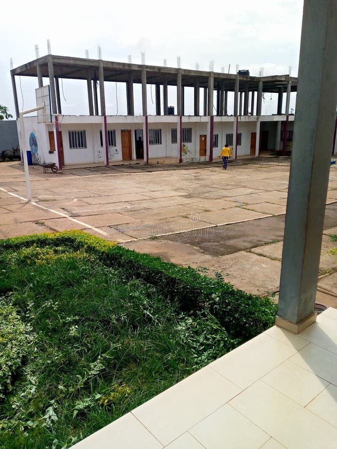 Overview of Yard with Building Not Complete Stock Image - Image of ...