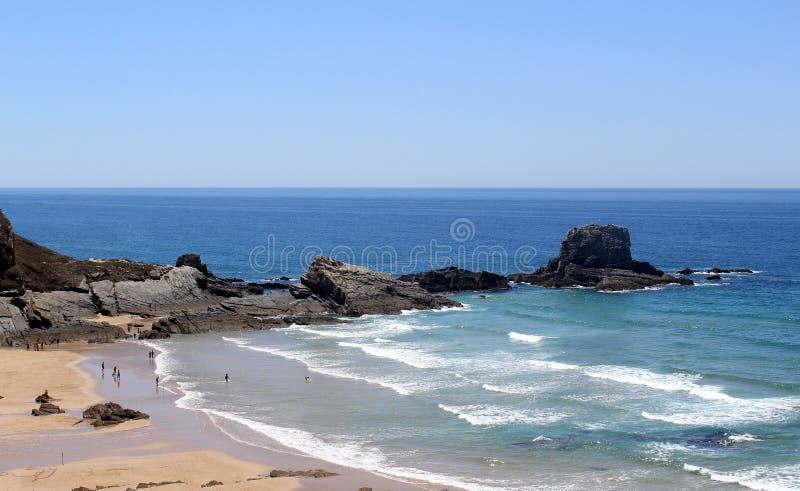 Algarve Beach in the Spring, Portugal Stock Image - Image of dusk ...