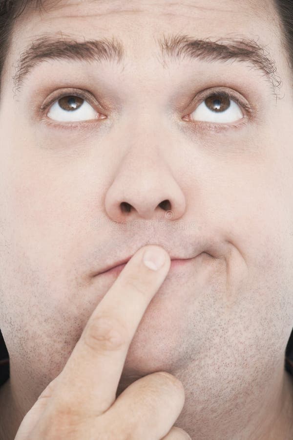 Extreme Closeup Portrait of Overweight Man S Face Stock Photo - Image ...