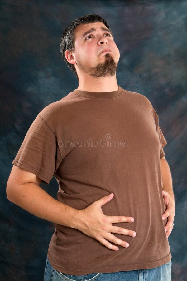 Bloated Overweight Man stock image. Image of male, stomach - 14443489