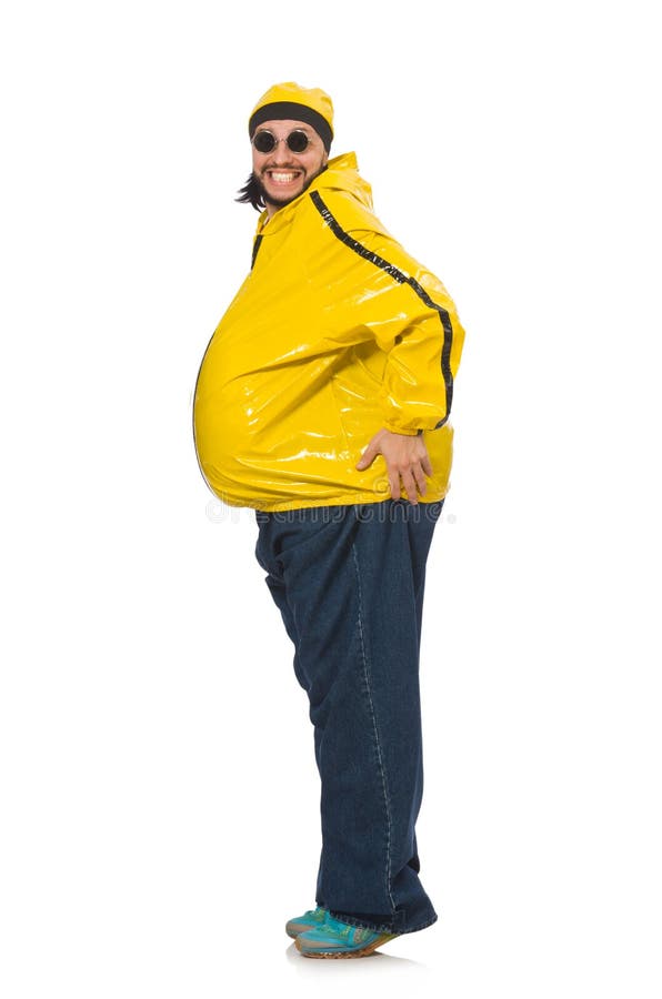 The Overweight Man Isolated on the White Stock Image - Image of fatty ...