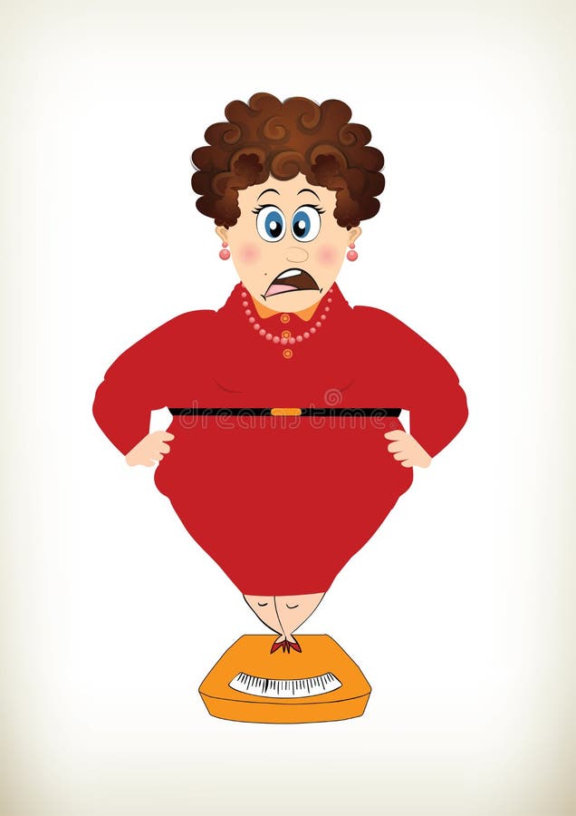 Woman Scale Overweight Stock Illustrations 1 107 Woman Scale