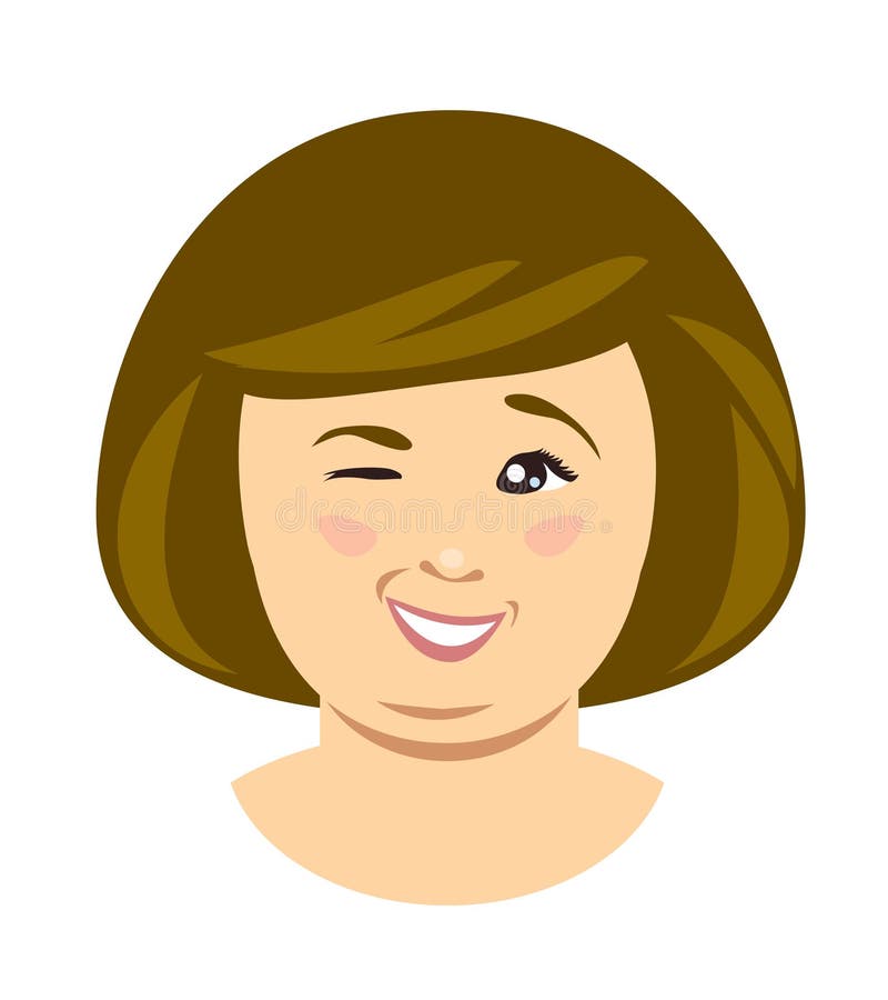 Eye Wink Woman Stock Illustrations 455 Eye Wink Woman Stock