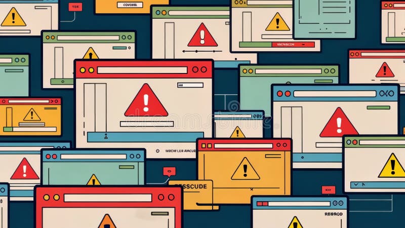 Overwhelmed by Alerts a Computer Screen Cluttered with a Labyrinth of ...