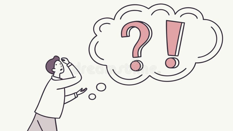 Overwhelmed Person with Questions and Exclamations Vector, Vector ...