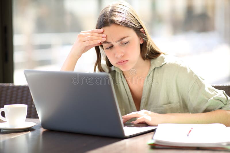 Overwhelmed Student Complaining in a Coffee Shop Stock Image - Image of ...