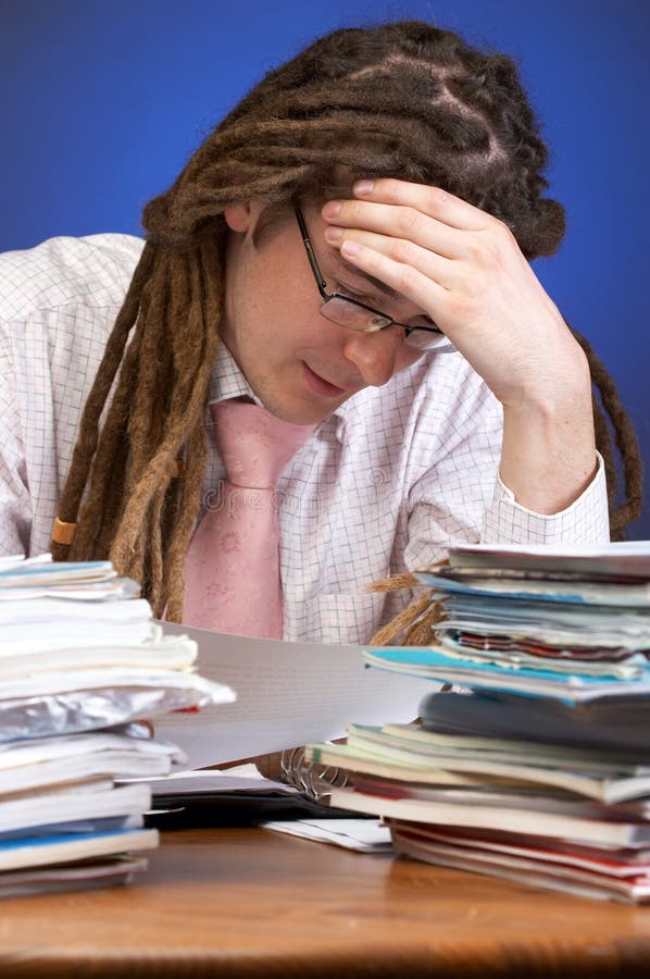 Overwhelmed by work stock image. Image of caucasian, stack - 2704295