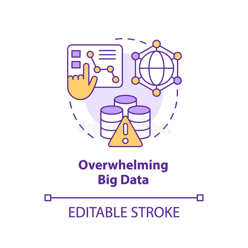 Overwhelming Big Data Concept Icon Stock Vector - Illustration of plan ...