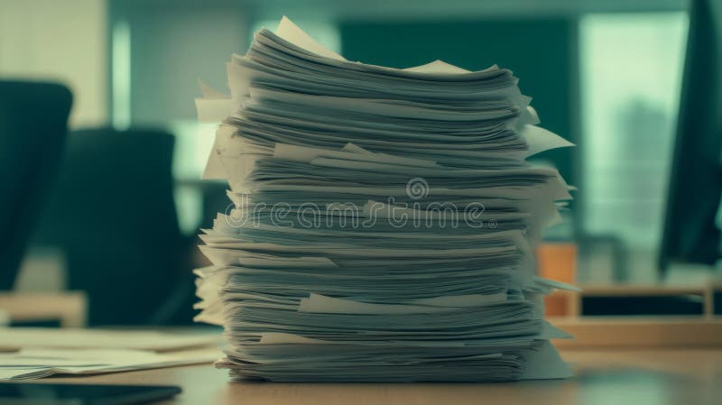 Overwhelming Stack Papers Signifying Work Stress Stock Photos - Free ...