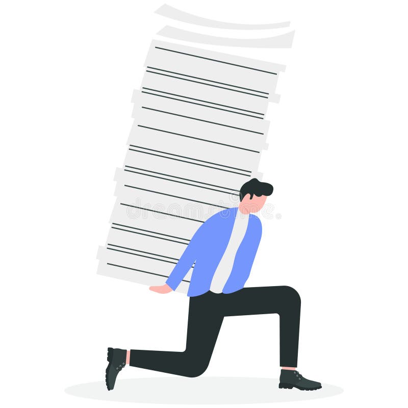 Overwork Office, Mistake Workload Management, or Stress and Exhaustion ...