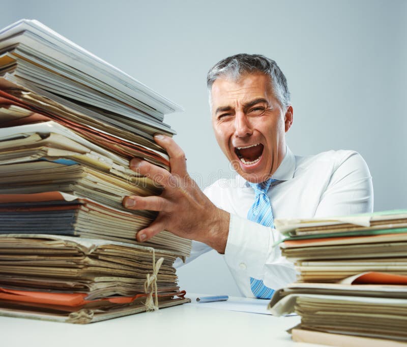 Overwork stock photo. Image of problems, stress, furious - 31273374
