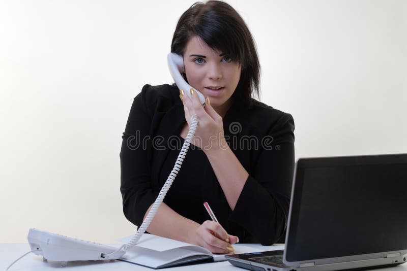 Stressed Business Woman Multitasking Her Office Stock Photos - Free ...