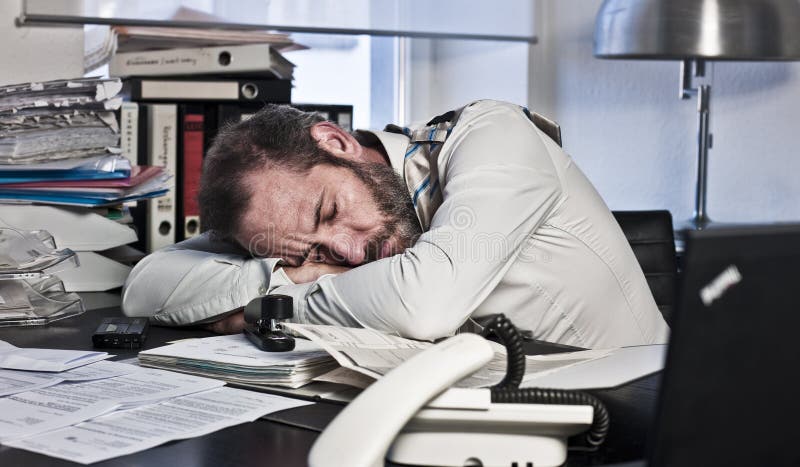 Overworked Businessman stock photo. Image of people, busy - 22237856
