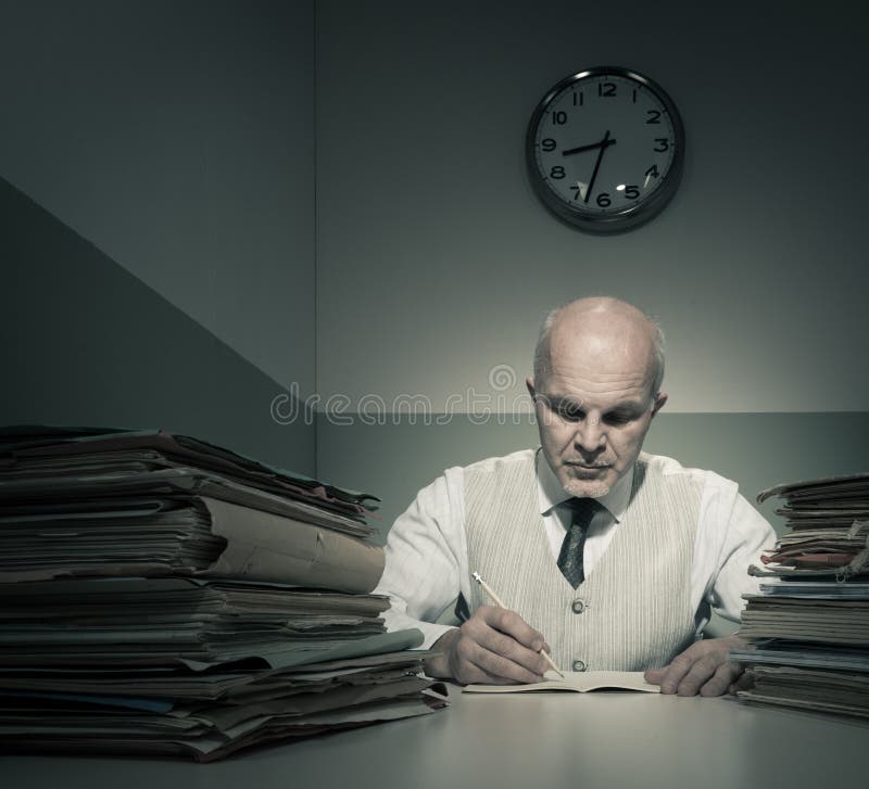Overworked businessman stock image. Image of stress, secretary - 32864873