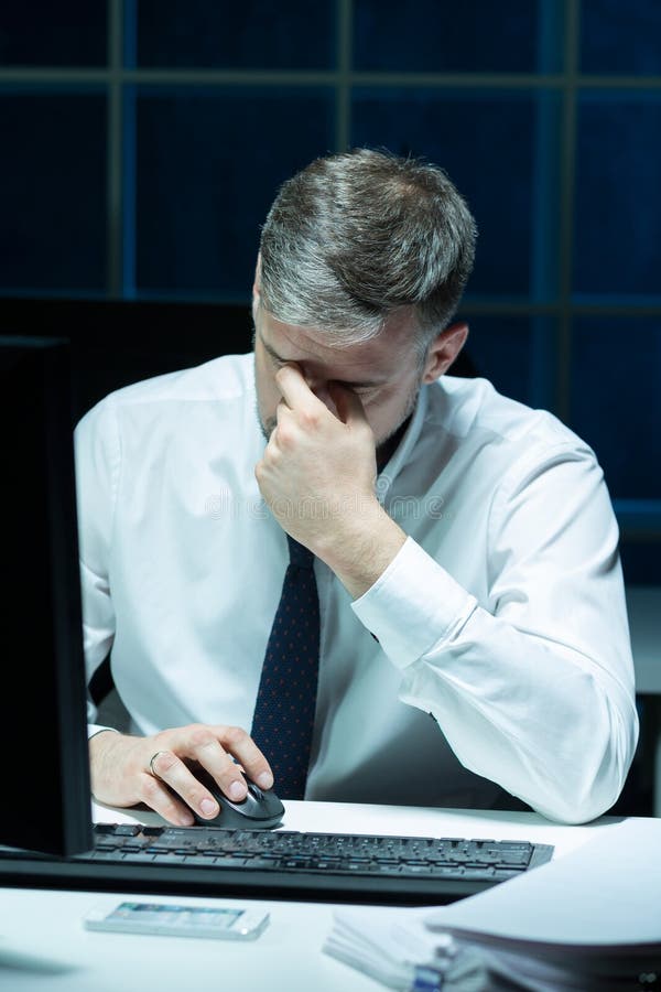 Extra Hours in the Corporation Stock Image - Image of boss, overwork ...