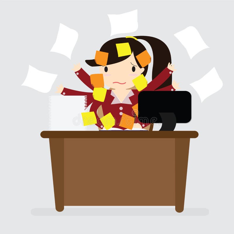 Overworked Concept stock vector. Illustration of work - 51529880