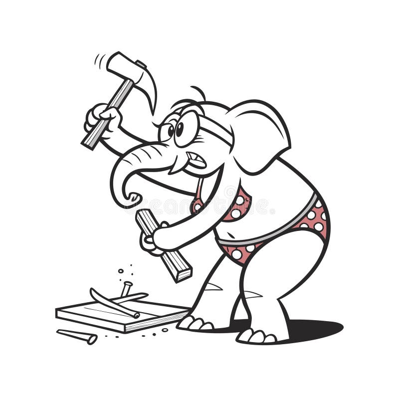 Overworked Elephant Stock Illustrations – 20 Overworked Elephant Stock ...