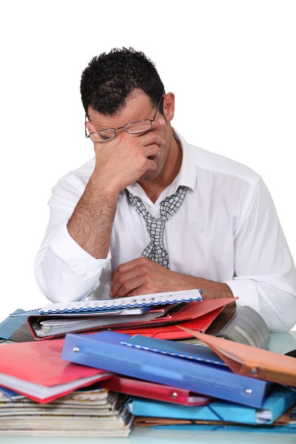 Overworked employee stock photo. Image of waiting, office - 29387484