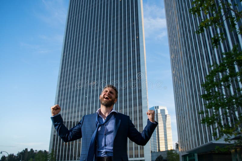 Overworked Excited Business Man. Hard Business Work. Stock Image ... Overworked Excited Business Man. Hard Business Work. Stock Image ...