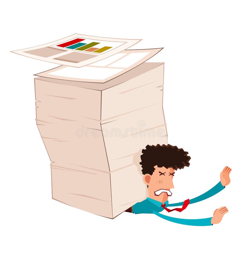 Overworked stock vector. Illustration of stressful, worker - 59696238