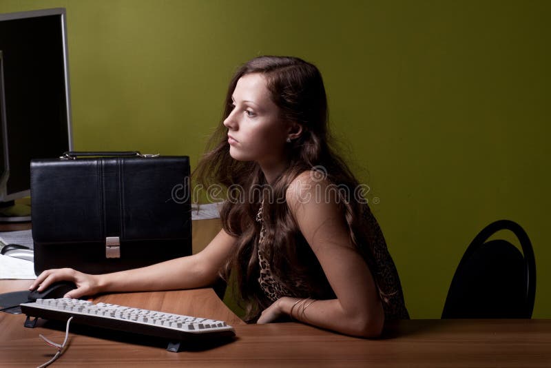 Overworked lady stock image. Image of person, executive - 10862503