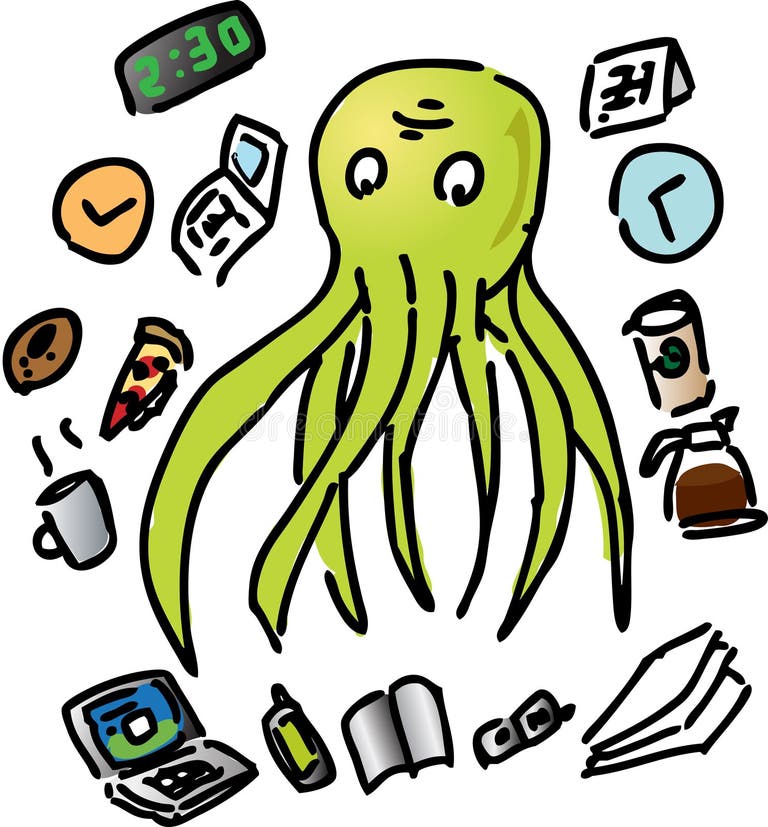 Office Octopus Stock Illustrations – 176 Office Octopus Stock ...