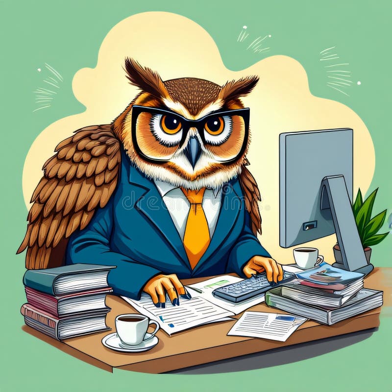 Overworked Owl Stock Illustrations – 5 Overworked Owl Stock ...