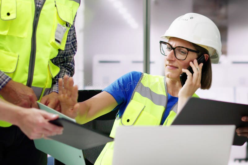 Overworked People at Automated Machine Line Stock Image - Image of ...