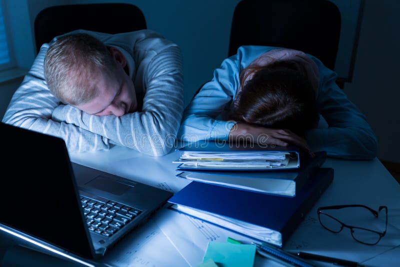 Overworked People Sleeping at the Work Stock Photo - Image of ...