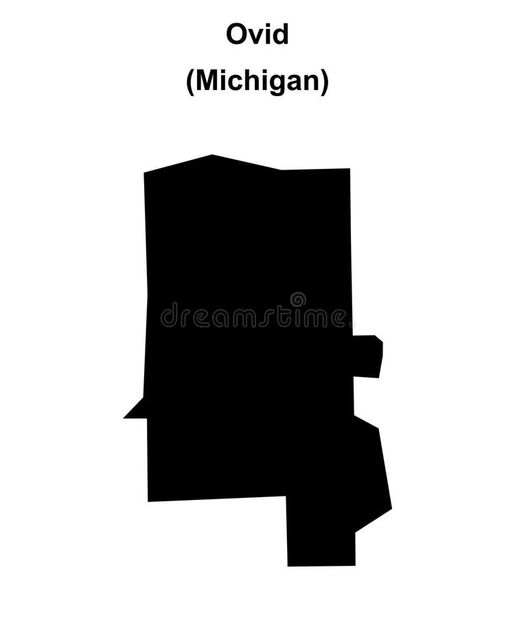 Ovid outline map stock vector. Illustration of outline - 387416253