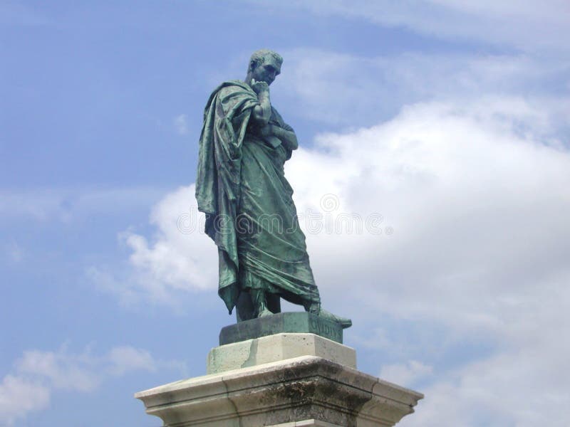 Ovidius Statue stock photo. Image of blue, clouds, history - 58264