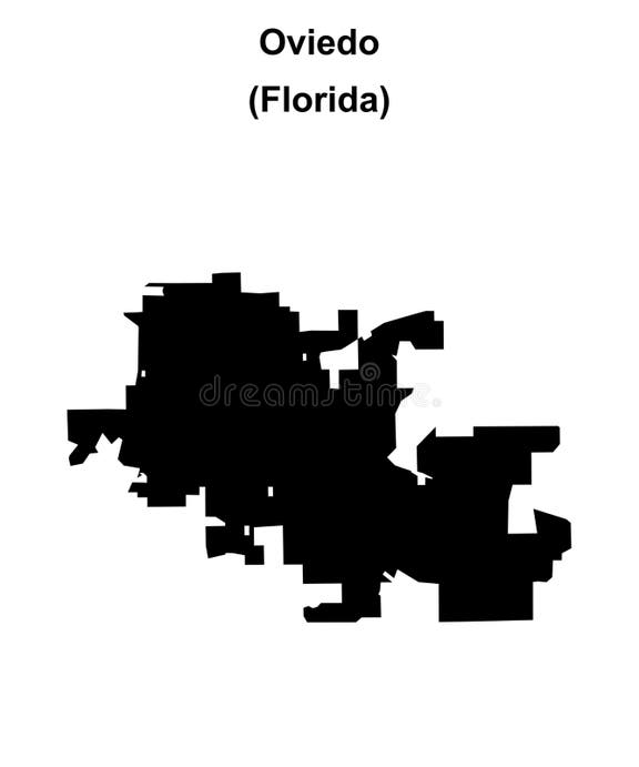 Oviedo outline map stock vector. Illustration of oviedo - 357254960