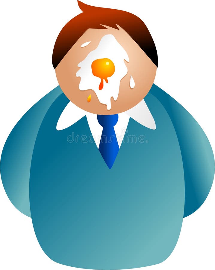 Ovo em sua face ilustração stock. Ilustração de dieta - 3189383