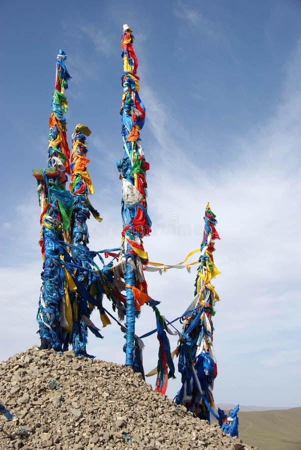 Ovoo Shaman Shrine stock image. Image of mongolia, mongolian - 4572829