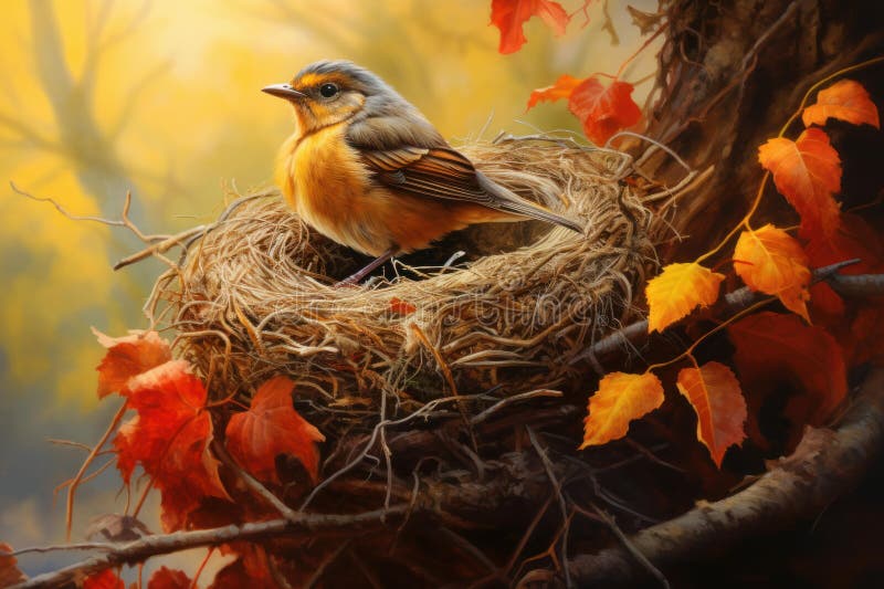 Ovular Nest Bird Eggs. Generate Ai Stock Illustration - Illustration of ...