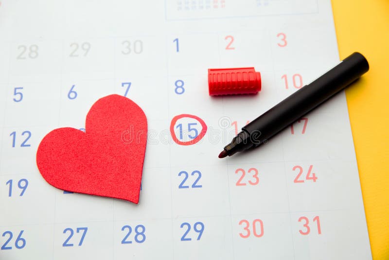 Ovulation Date Marked on Calendar, Trying To Conceive. Planning of ...