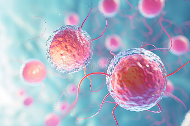 Ovulation in a Woman& X27;s Egg Stock Illustration - Illustration of ...