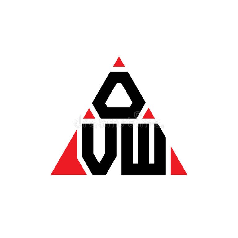 OVW Triangle Letter Logo Design with Triangle Shape. OVW Triangle Logo ...