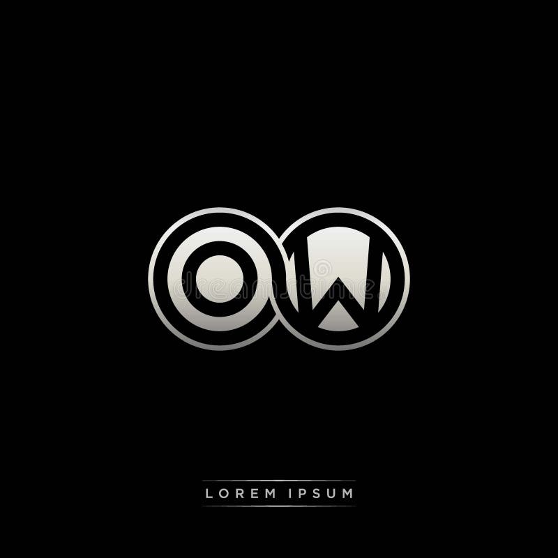 OW Initial Letter Linked Circle Capital Monogram Logo Modern Template ...
