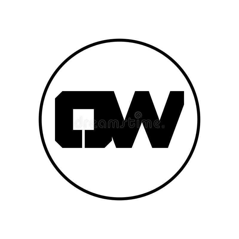 OW Letter Logo Icon Design Template Elements Stock Vector ...