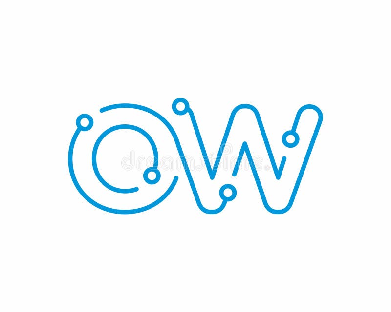 OW Letters, Electronic Circuit, Technology Logo Design Vector 001 Stock ...