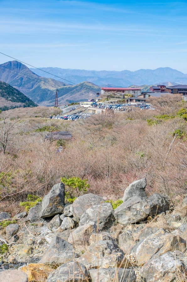 Owakudani, Sulfur Quarry in Hakone Stock Photo - Image of pile, open ...