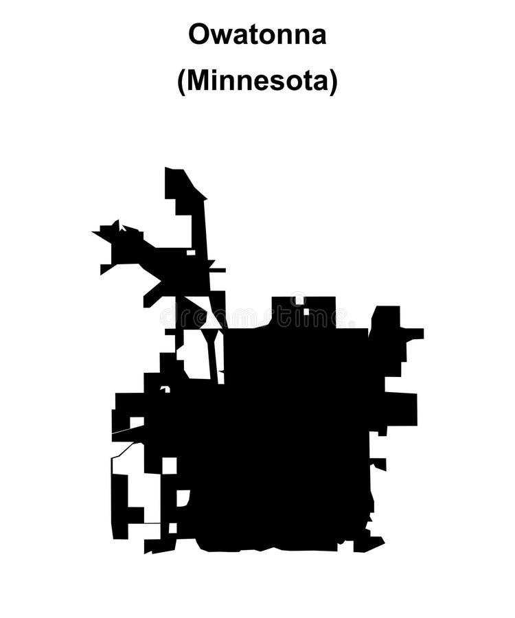 Owatonna outline map stock vector. Illustration of owatonna - 357451066
