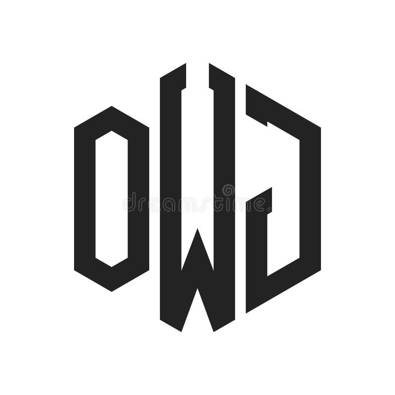 OWJ Logo Design. Initial Letter OWJ Monogram Logo Using Hexagon Shape ...